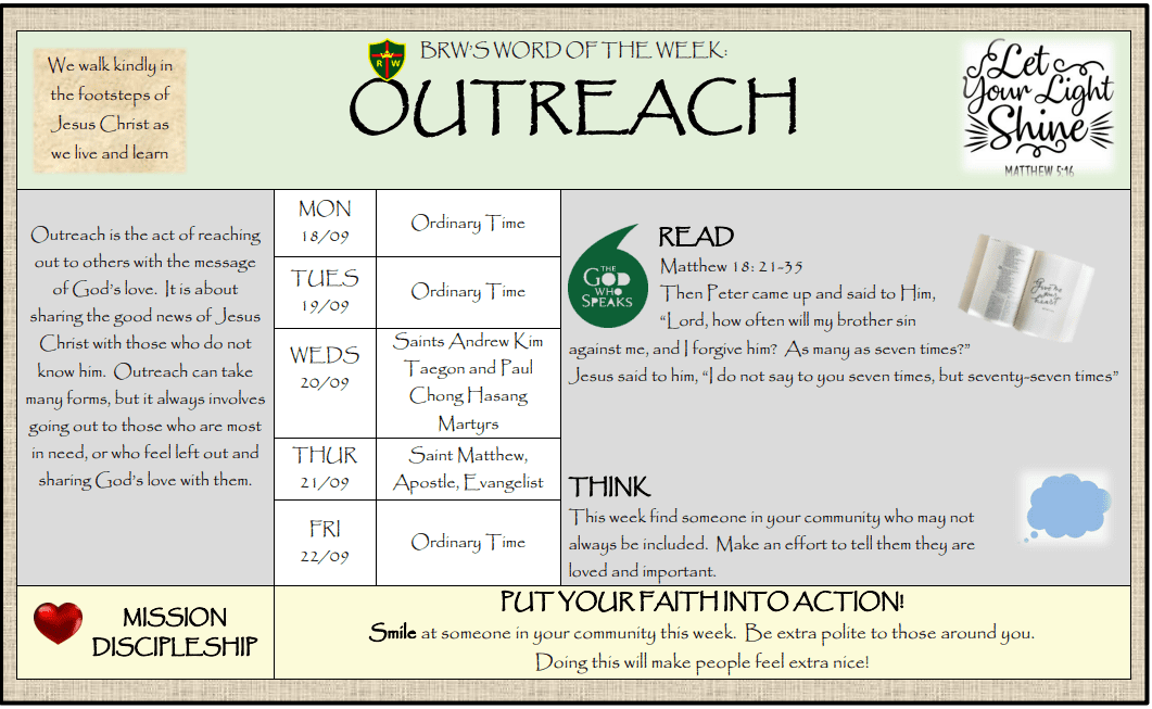 Word of the Week - Outreach - Blessed Robert Widmerpool Catholic ...