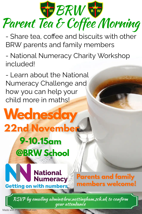 BRW Tea & Coffee Morning with a National Numeracy Parent Workshop ...